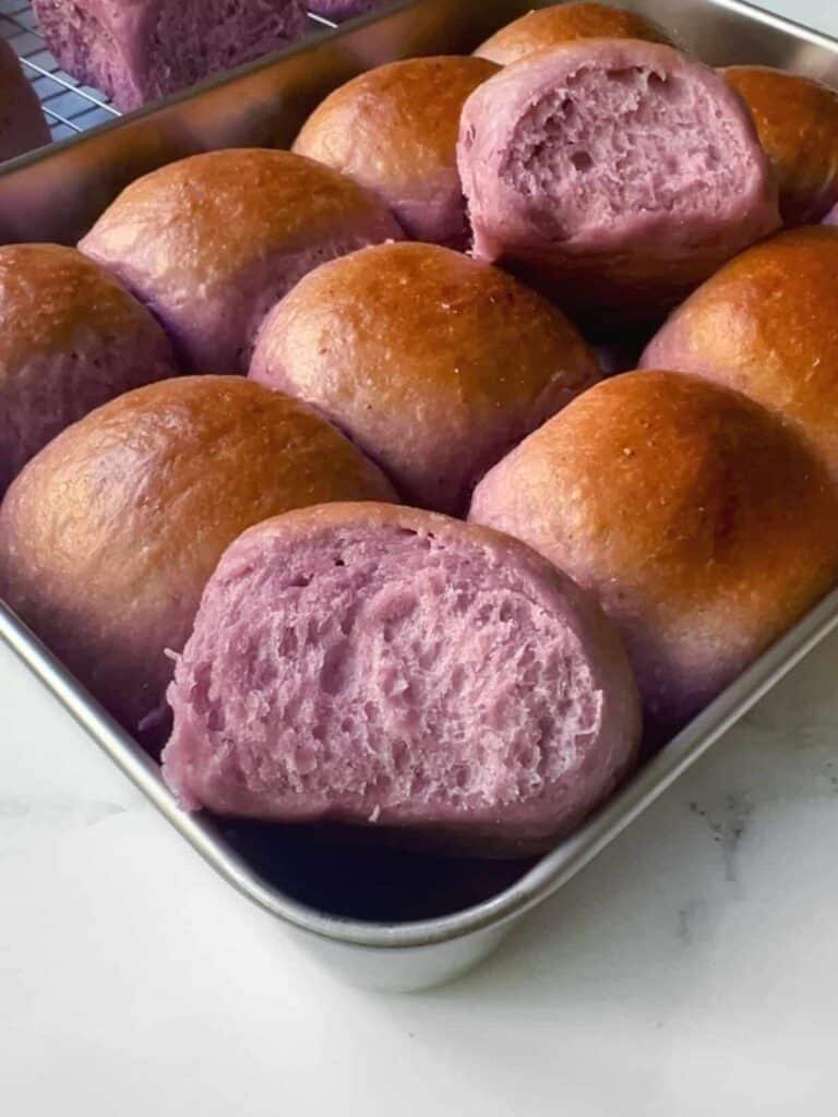 Homemade Ube Coconut Sweet Rolls (King's Hawaiian Copycat) | happytummy702